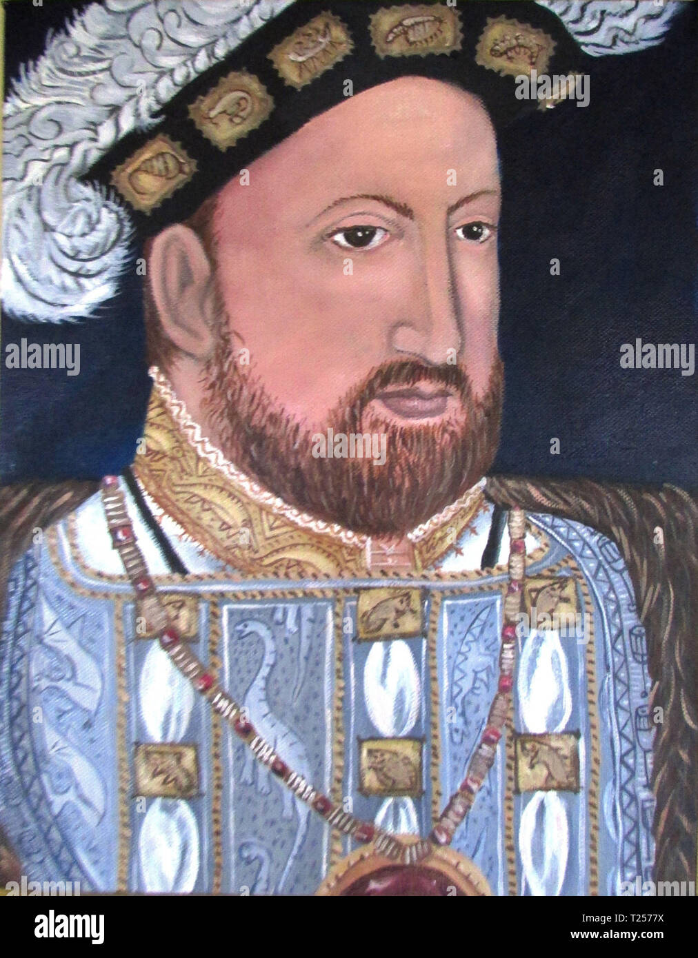Portrait from Henry VIII's Tudor Court Stock Photo - Alamy
