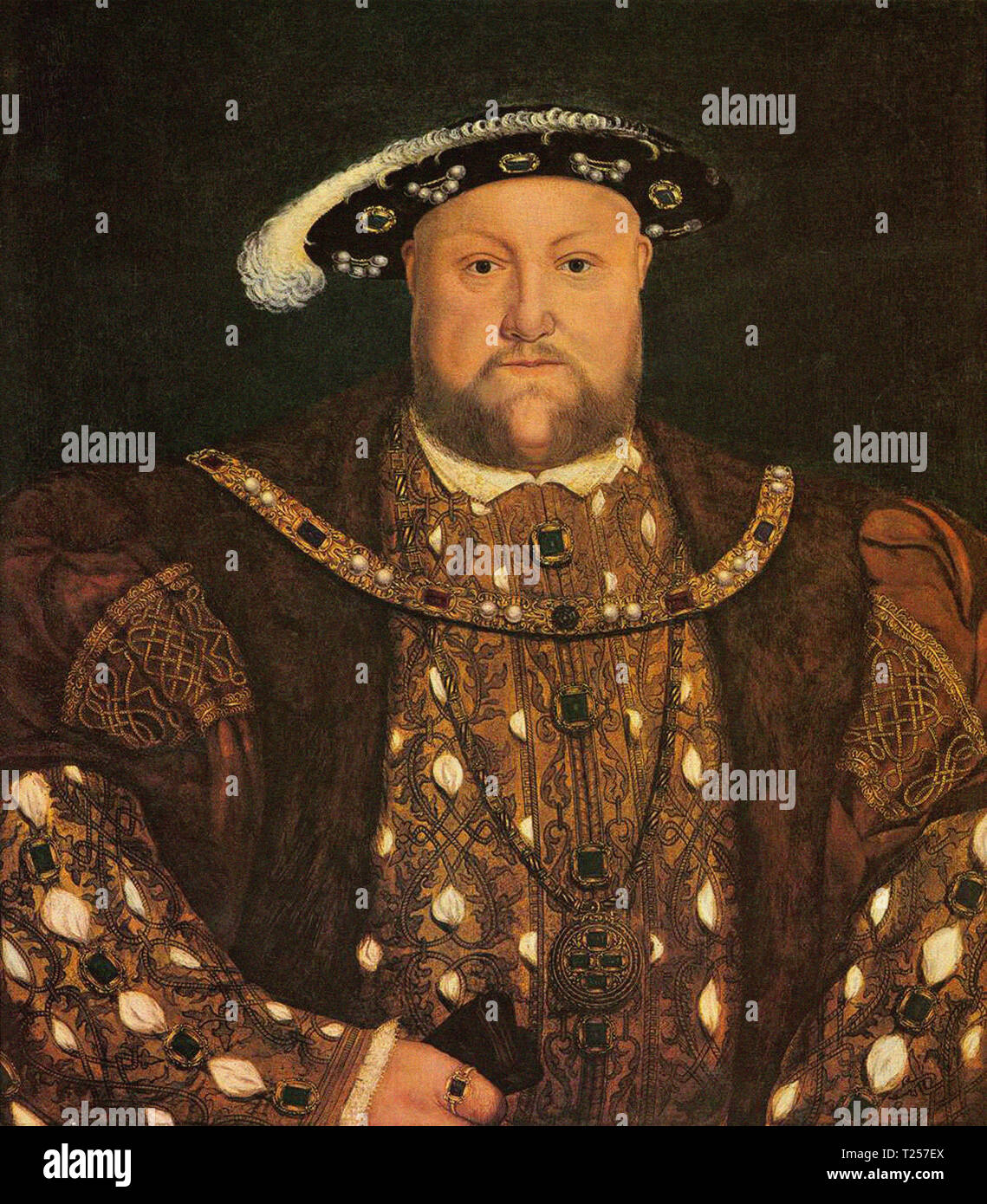 Portrait from Henry VIII's Tudor Court Stock Photo - Alamy