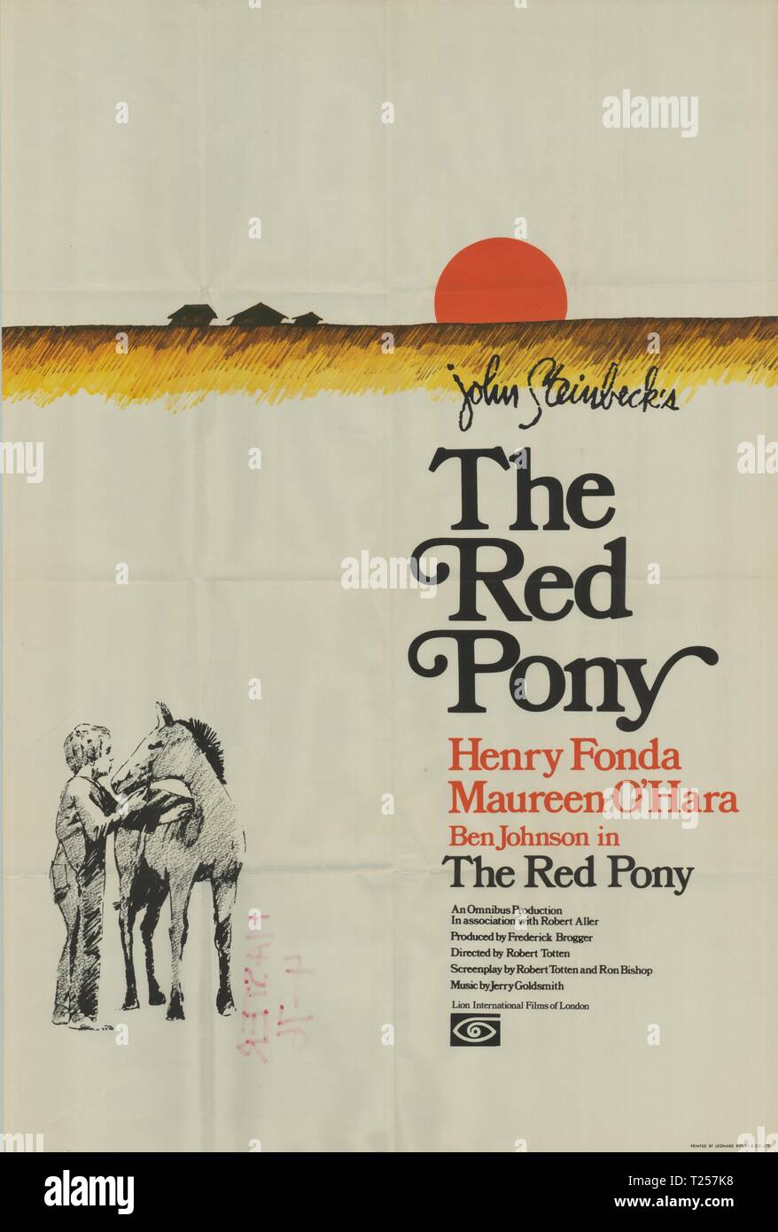 The Red Pony (1973) Film poster Date: 1973 Stock Photo - Alamy