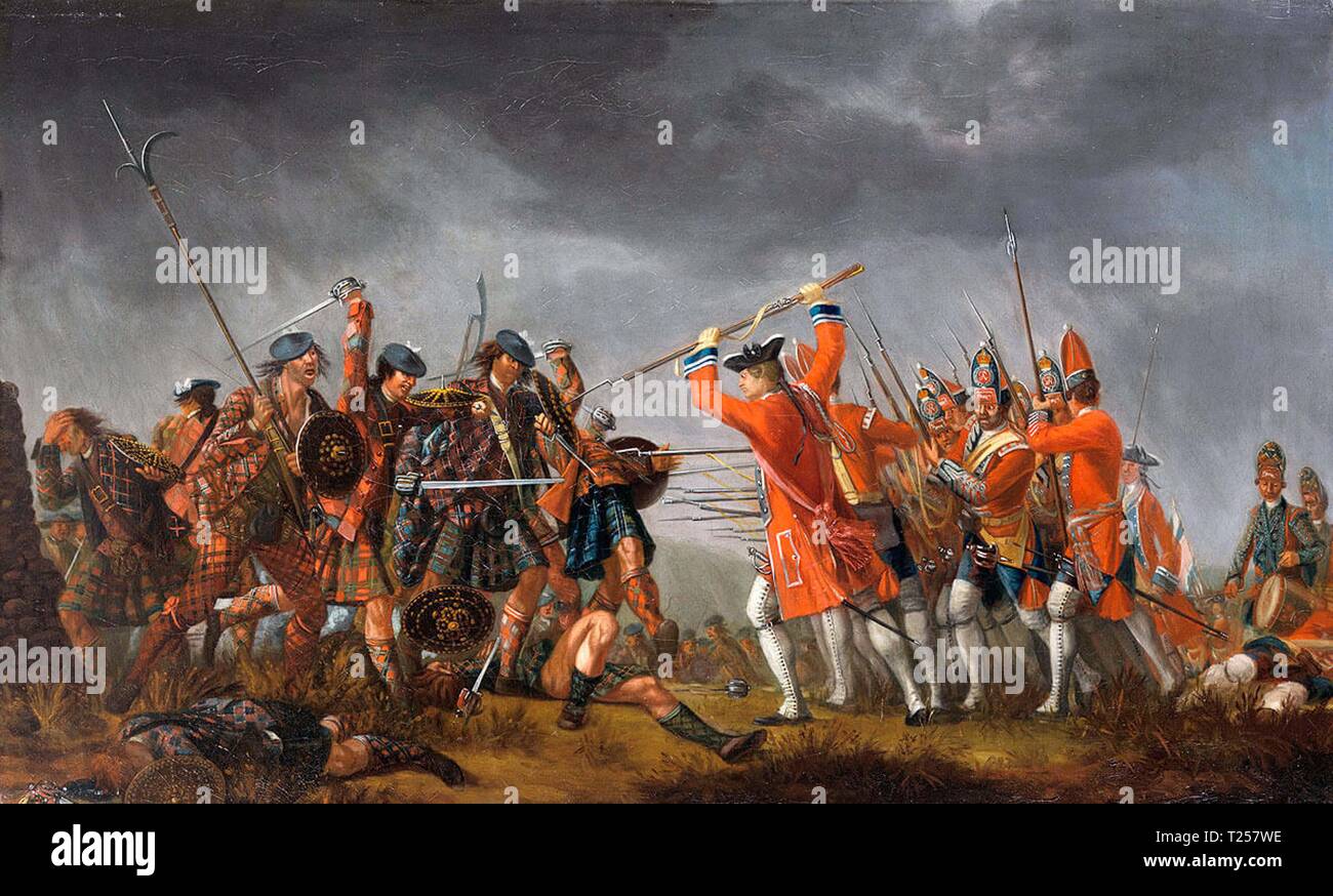 Incident in the Rebellion The Battle of Culloden Stock Photo - Alamy