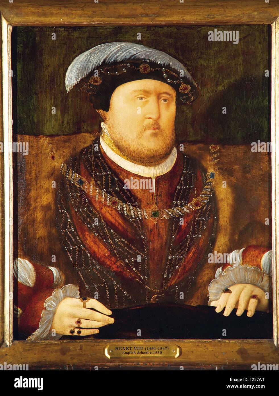Portrait from Henry VIII's Tudor Court Stock Photo - Alamy