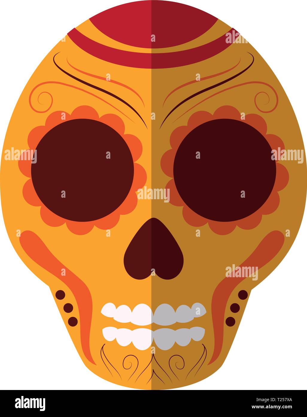 Mexican skull symbol cartoon Stock Vector Image & Art - Alamy