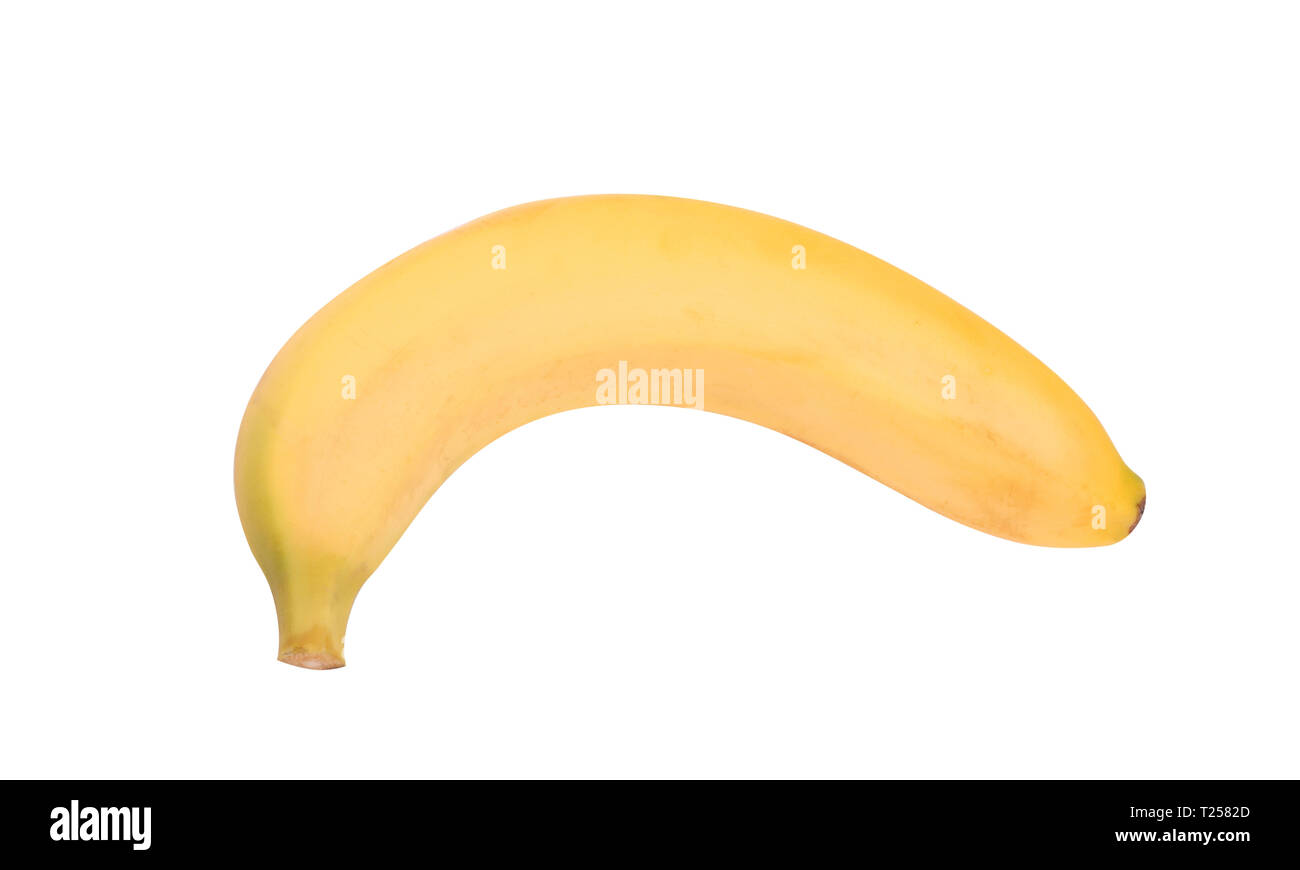 Yellow Banana Isolated Stock Photo - Alamy