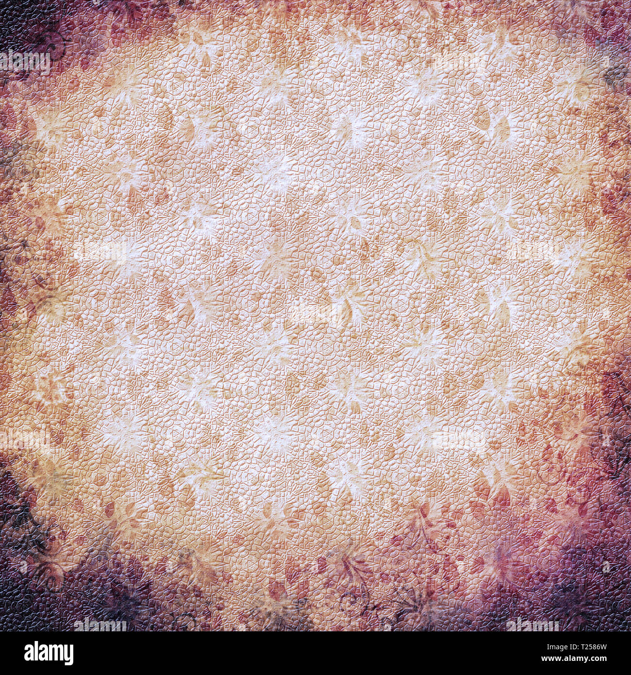 Ancient grunge background vignette, beige. A vegetable pattern with the ...