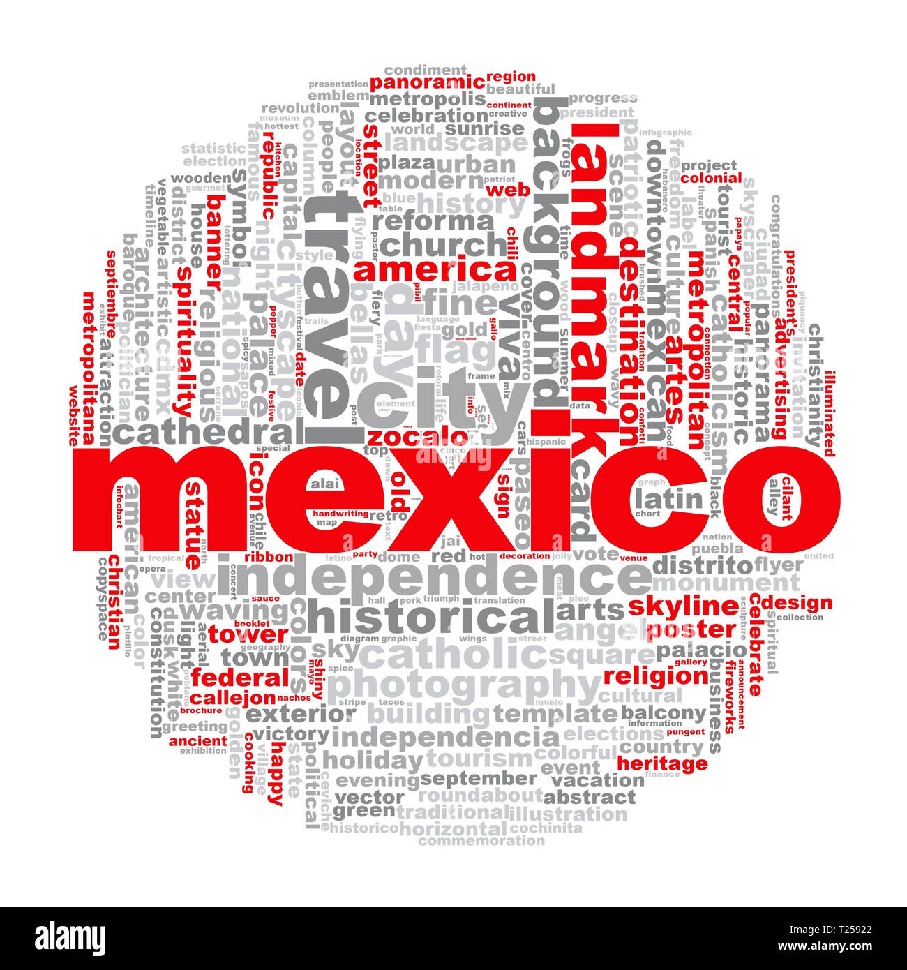 Mexico word cloud. Creative illustration of idea word lettering ...