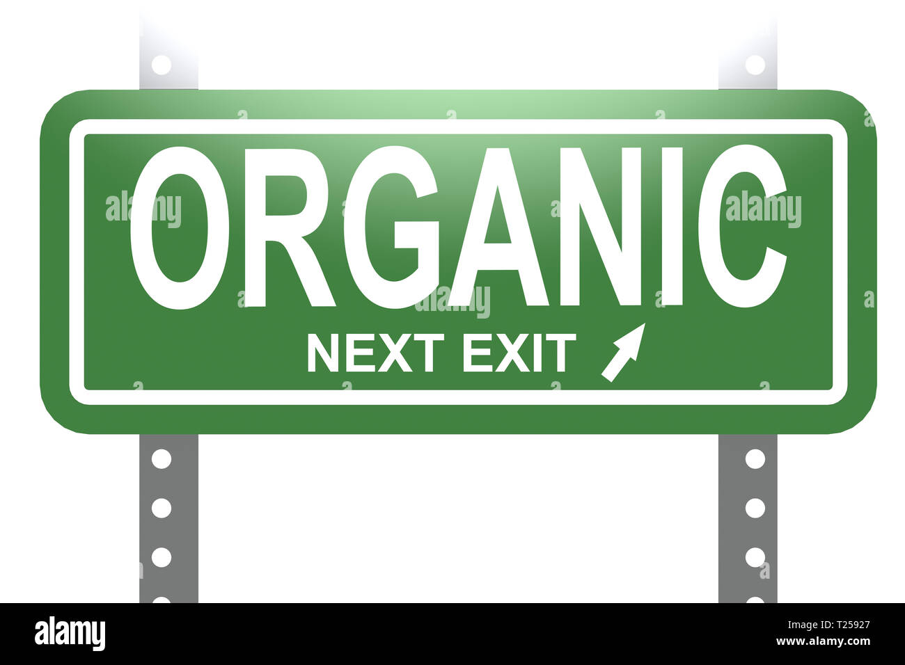 Organic word with green sign board isolated , 3D rendering Stock Photo ...