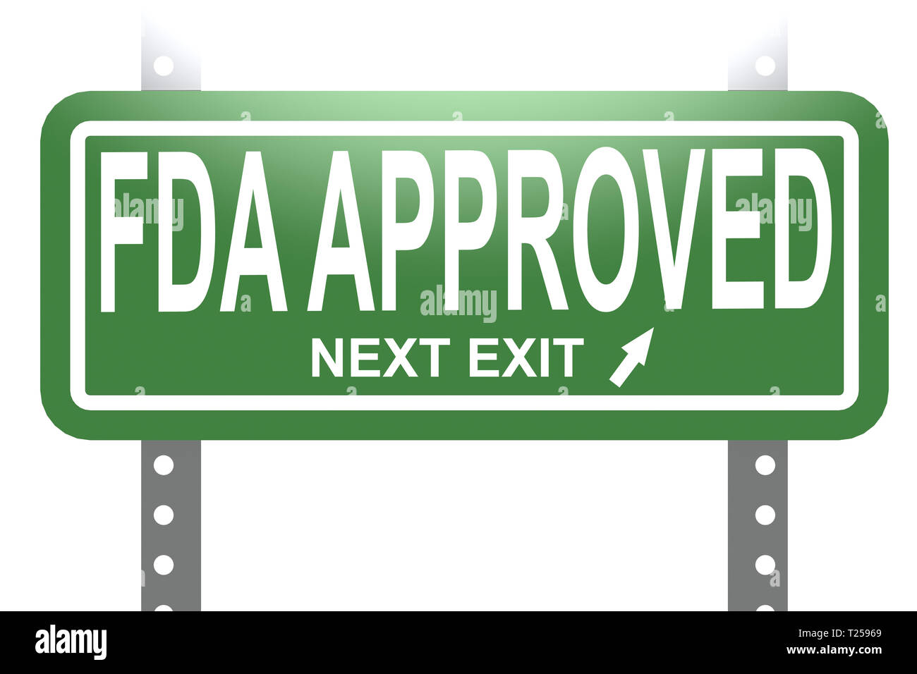 FDA Approved word with green sign board isolated , 3D rendering Stock ...