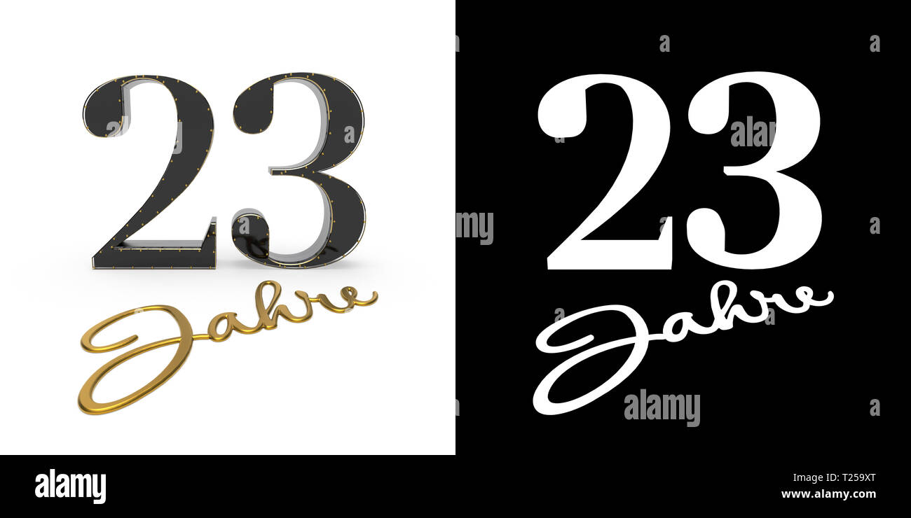 German golden number twenty-three years (number 23 years) and the ...