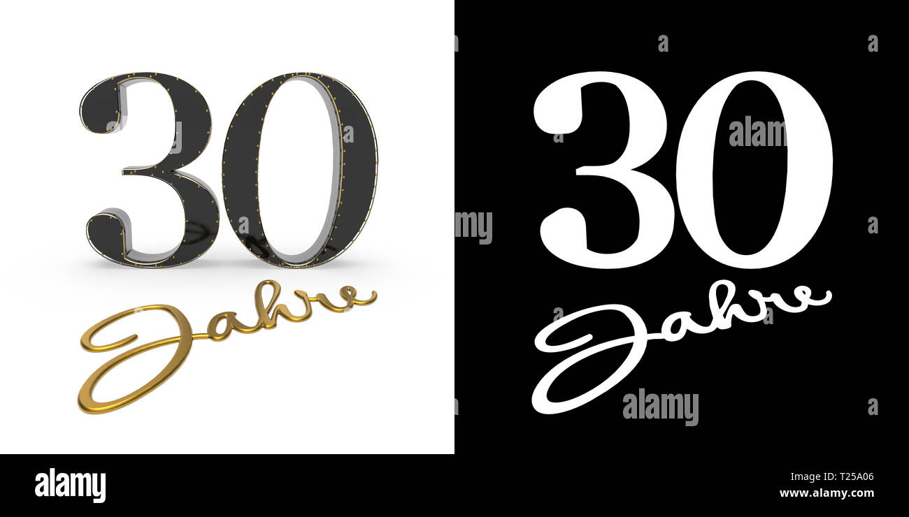 German golden number thirty years (number 30 years) and the inscription ...