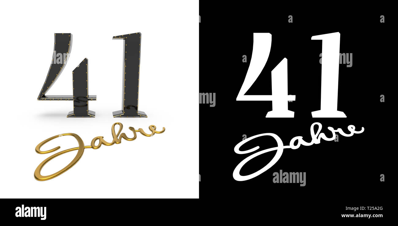 German golden number forty-one years (number 41 years) and the ...