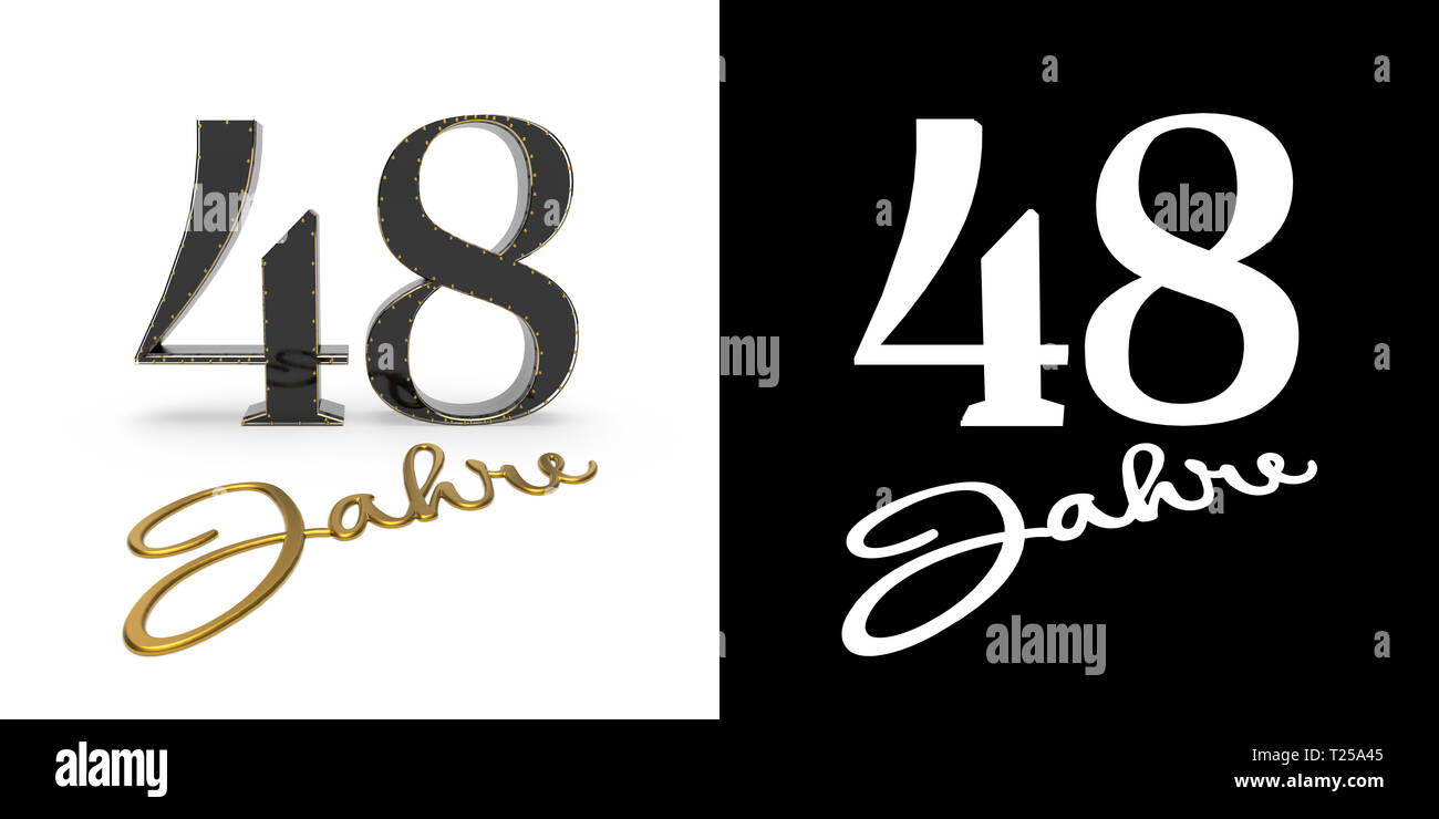 German golden number forty-eight years (number 48 years) and the ...