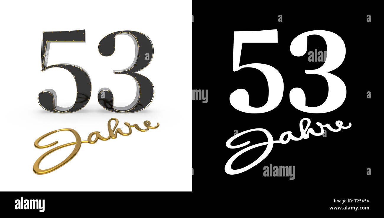 German golden number fifty-three years (number 53 years) and the ...