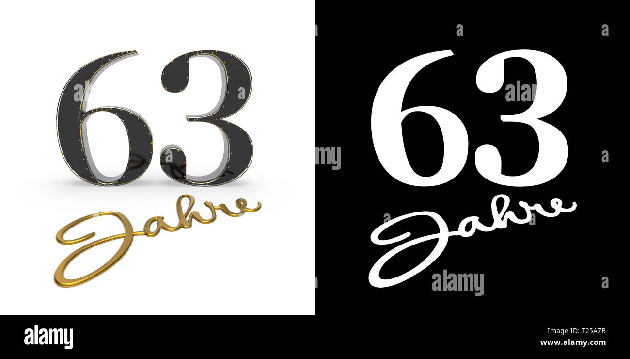 German golden number sixty-three years (number 63 years) and the ...