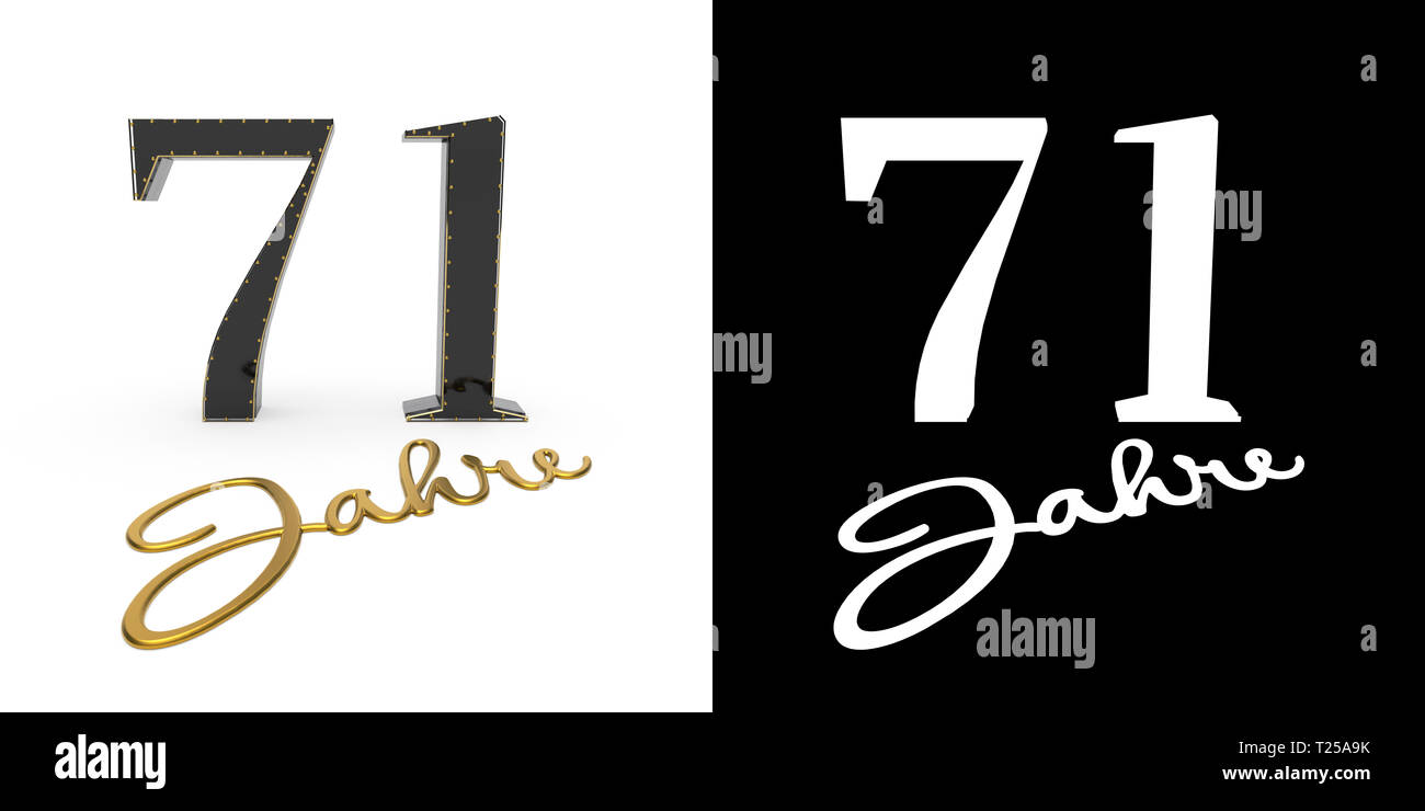 German golden number seventy-one years (number 71 years) and the ...