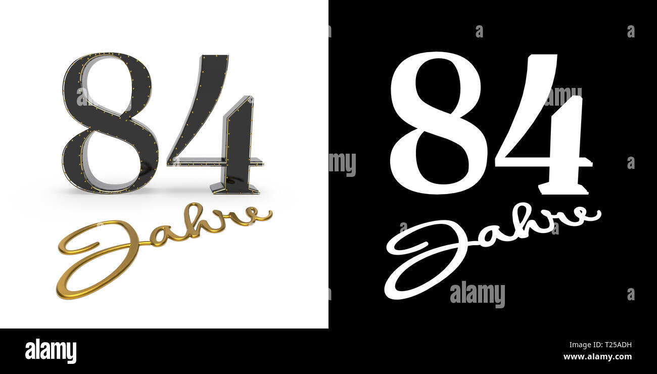 German golden number eighty-four years (number 84 years) and the ...