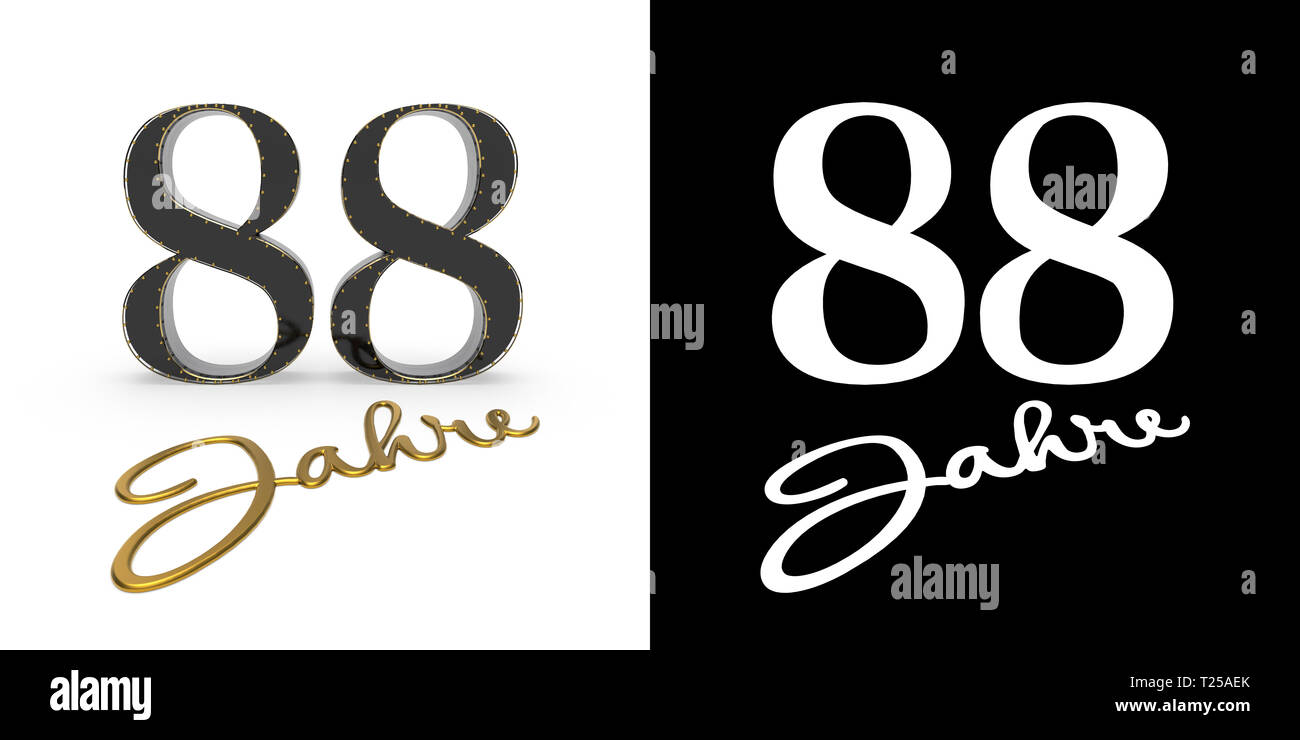 German golden number eighty-eight years (number 88 years) and the ...