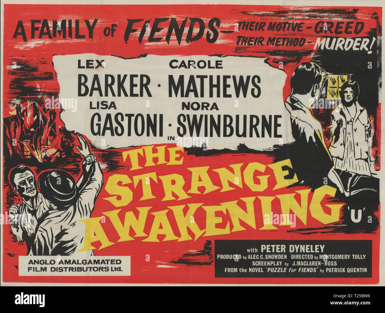 The Strange Awakening (1958) Film poster Date: 1958 Stock Photo - Alamy