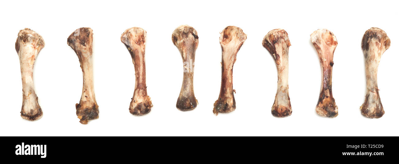Chicken bones isolated on white background Stock Photo - Alamy