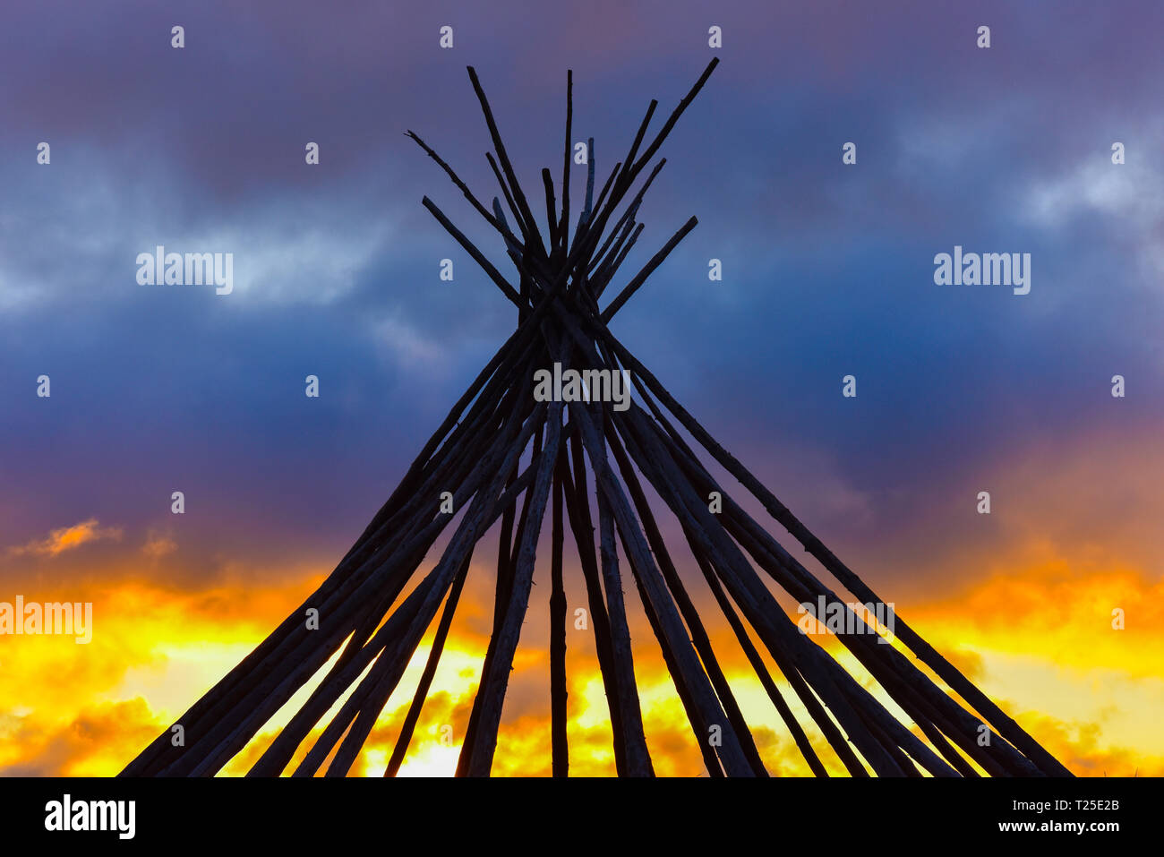 Traditional Teepee, Northern Quebec, Canada Stock Photo - Alamy