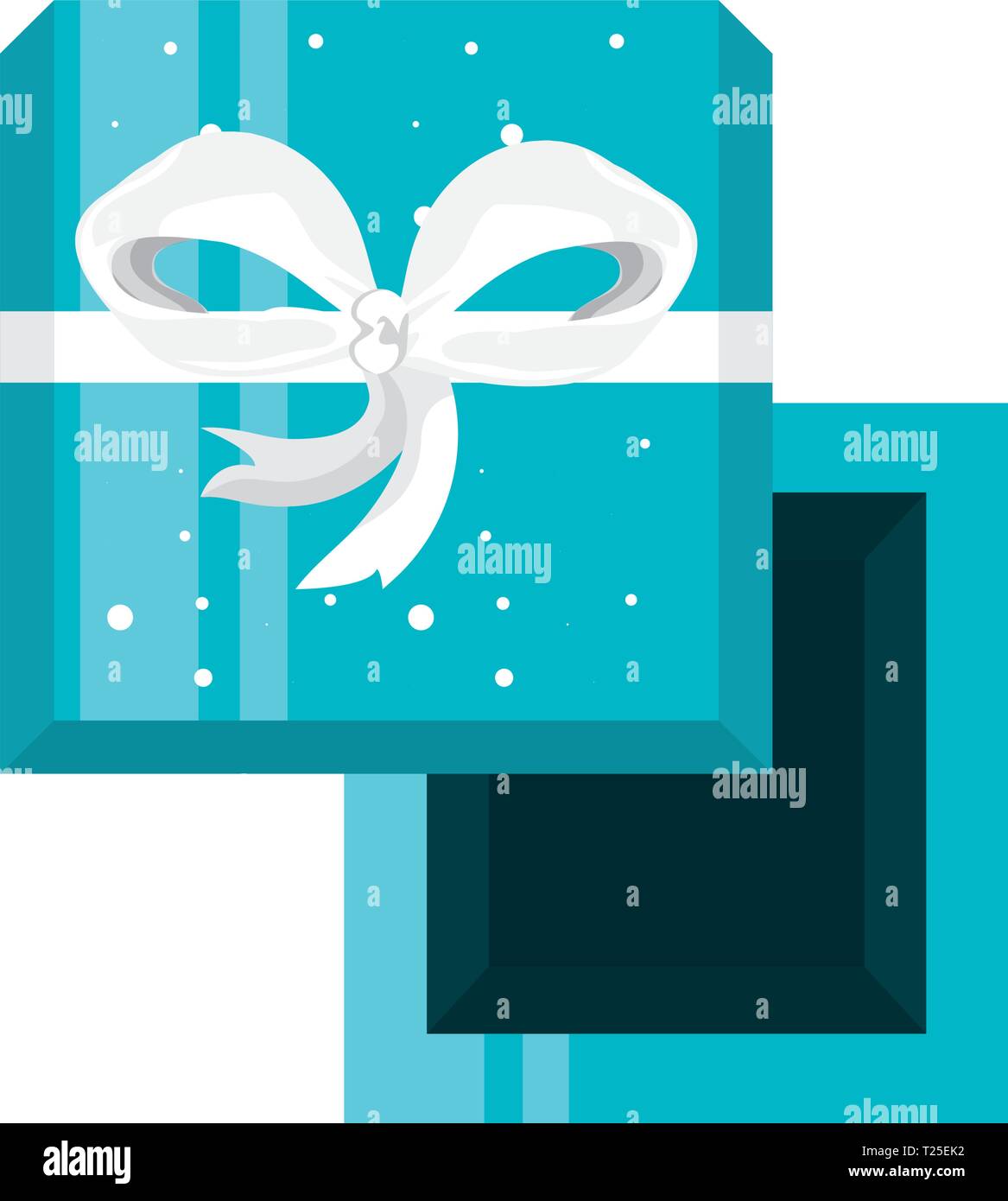 view aerial of gift box present icon vector illustration design Stock ...