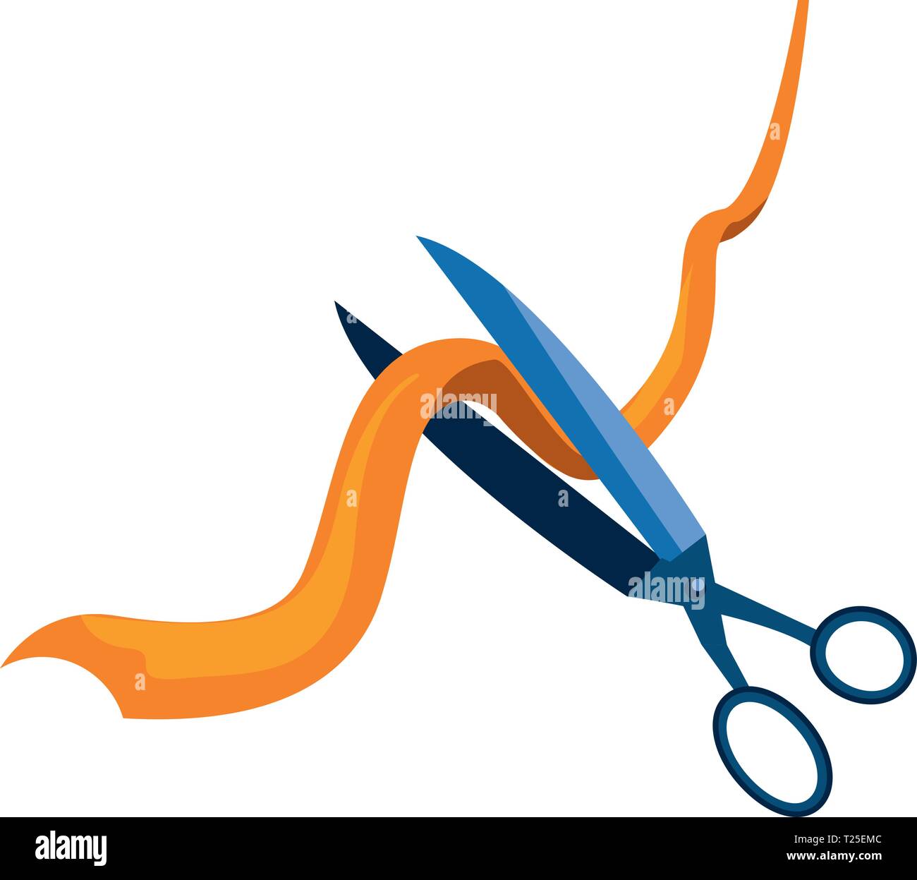 Ribbon Cutting Scissors Vector