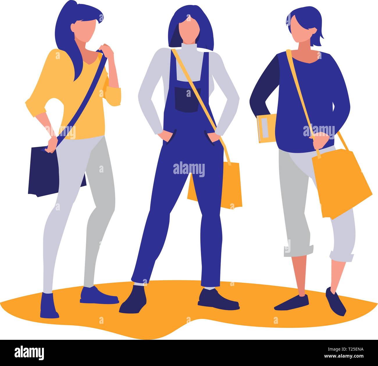 young group of students modeling vector illustration design Stock ...