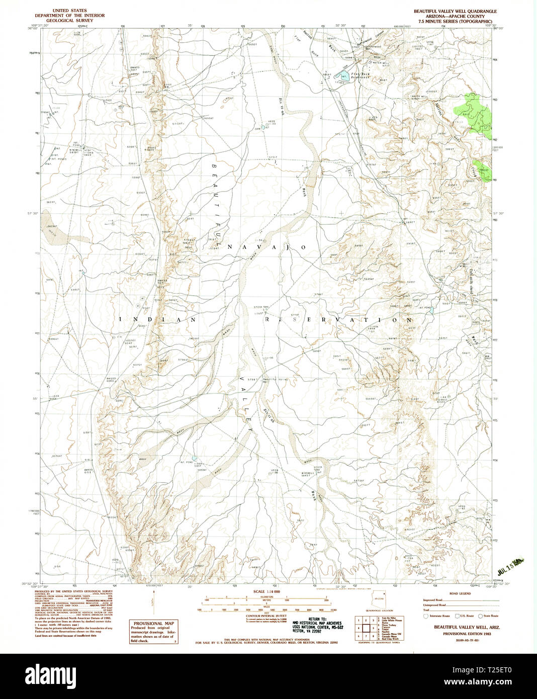 USGS TOPO Map Arizona AZ Beautiful Valley Well 310418 1983 24000 ...
