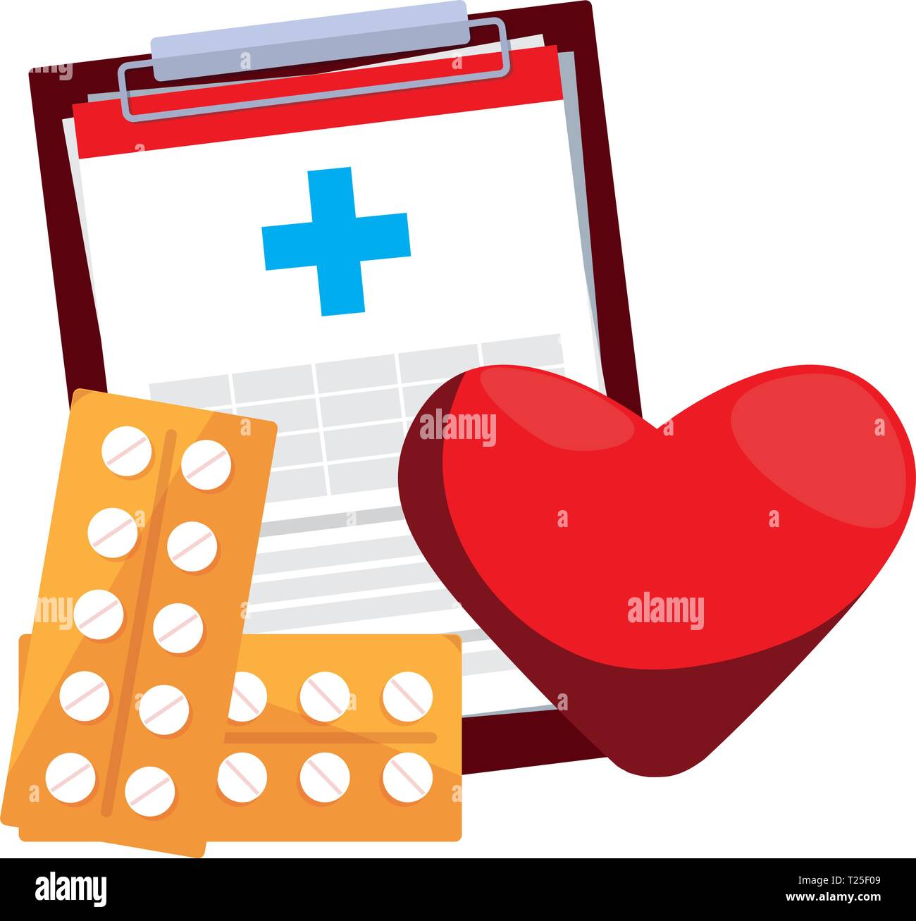 medical order checklist and medicine icons vector illustration design ...