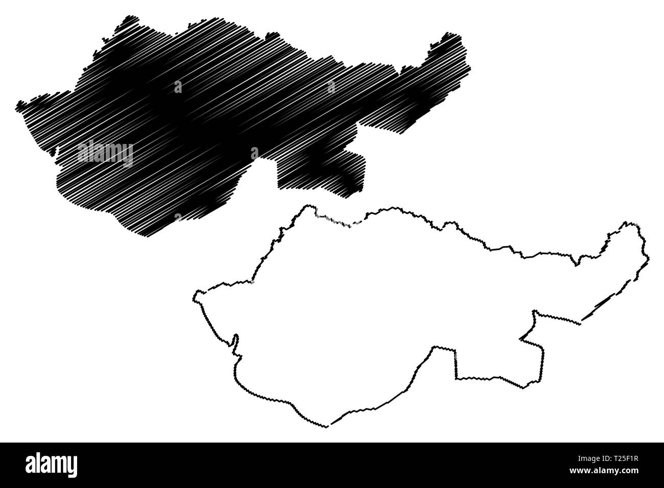 Dohuk Governorate (Republic of Iraq, Governorates of Iraq) map vector ...