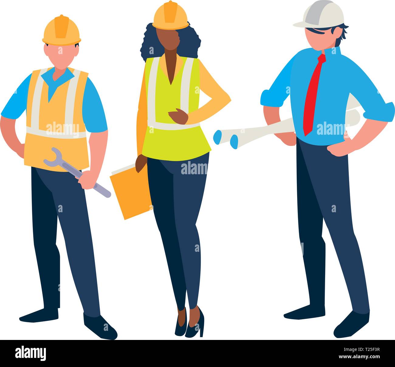group of builders working vector illustration design Stock Vector Image ...