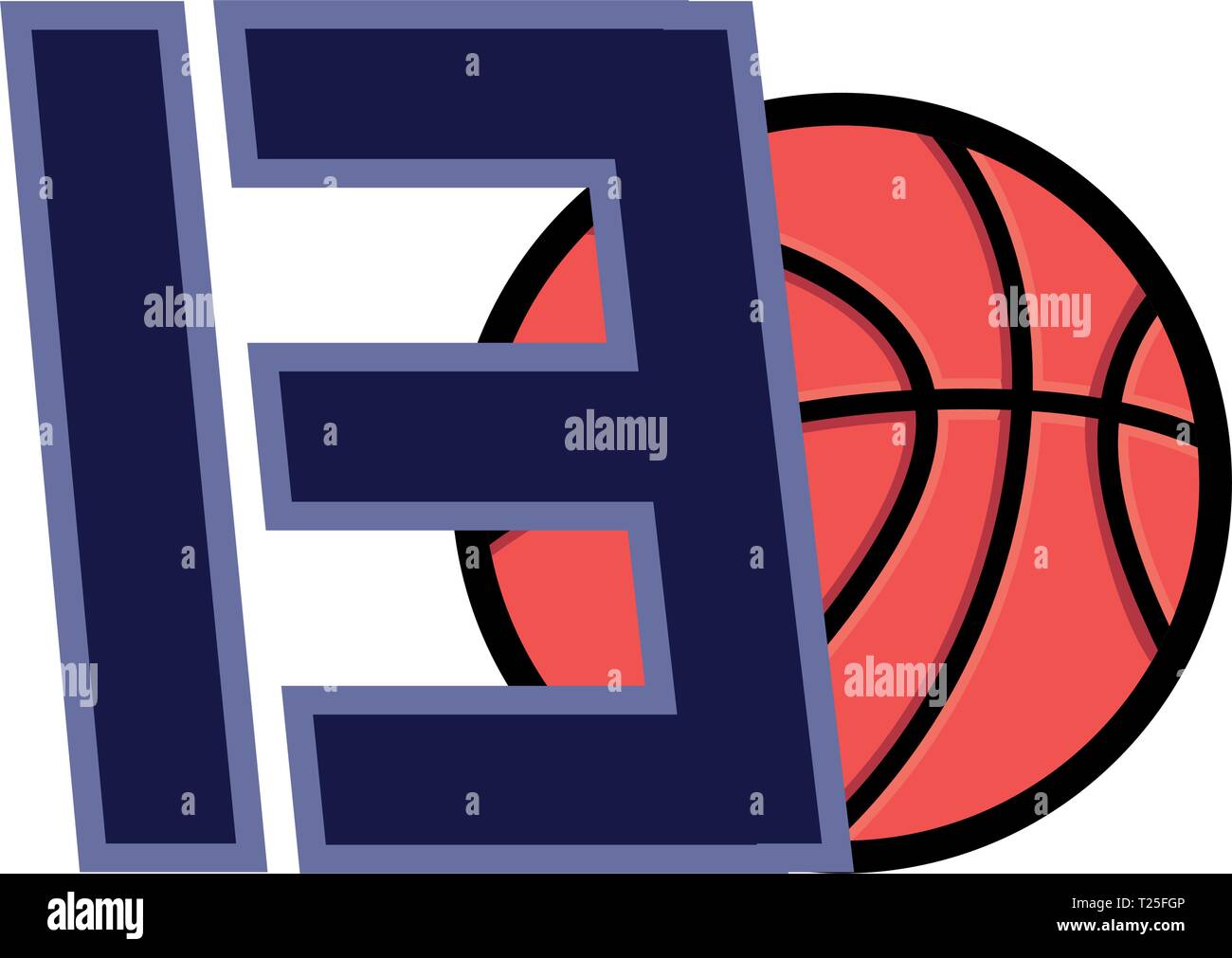 basketball sport ball number background vector illustration Stock ...