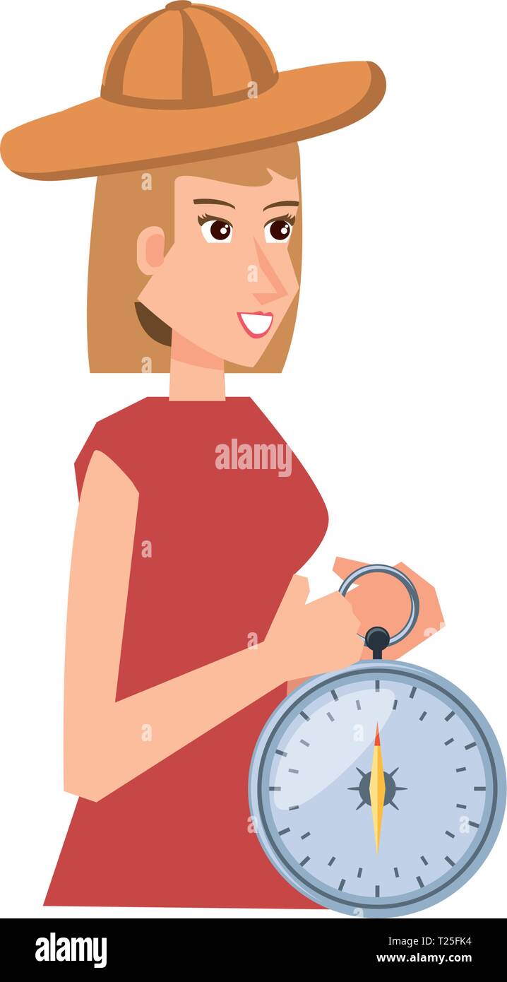 Female navigator Stock Vector Images - Alamy