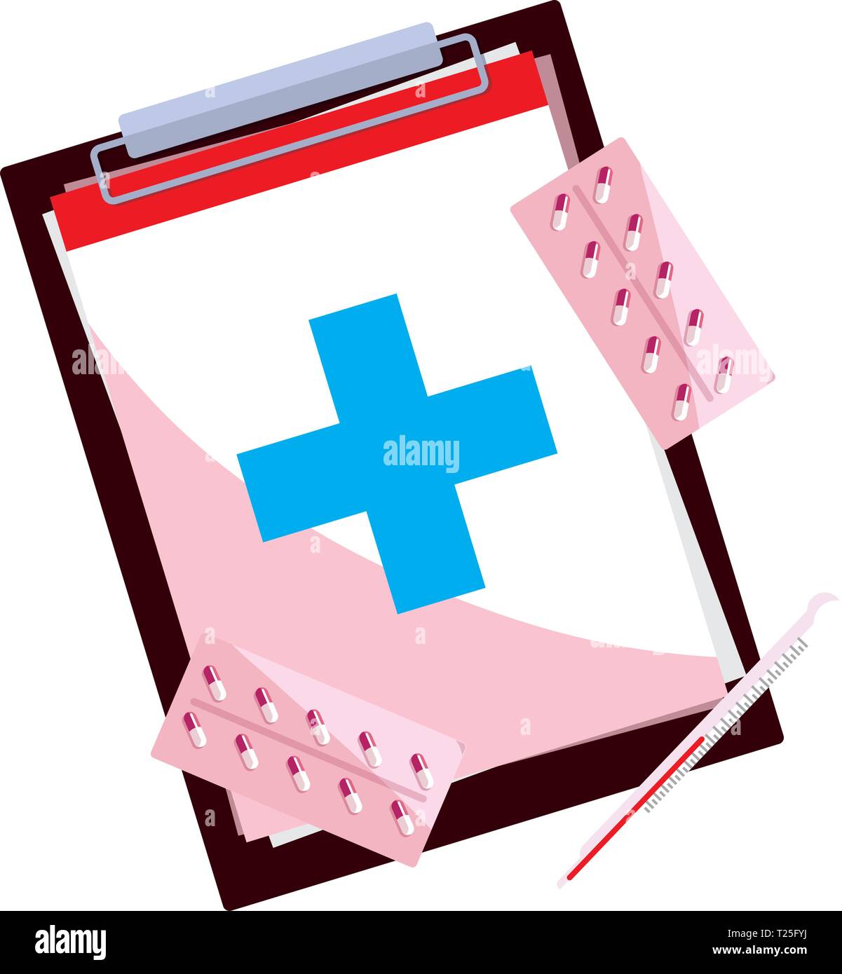 medical order checklist and medicine icons vector illustration design ...