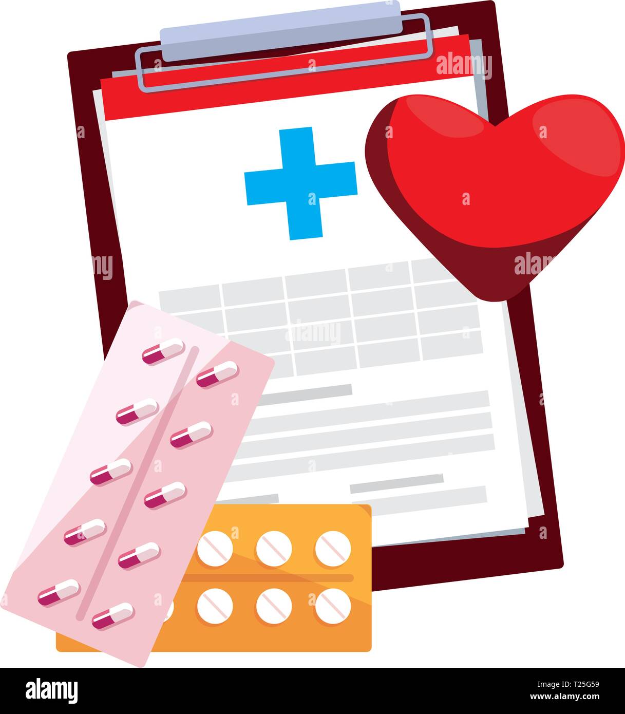medical order checklist and medicine icons vector illustration design ...