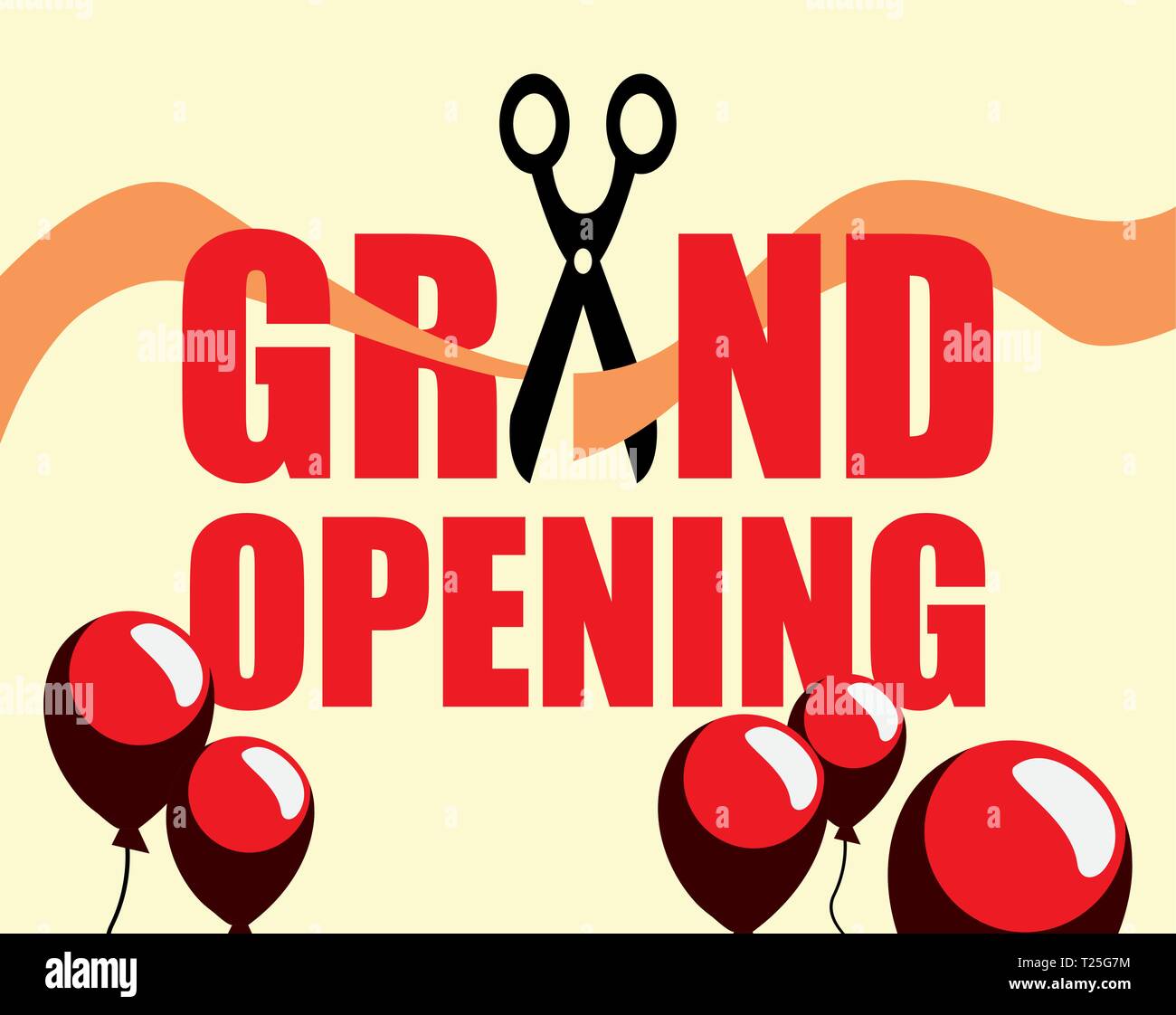 commercial grand opening scissors vector illustration design Stock ...