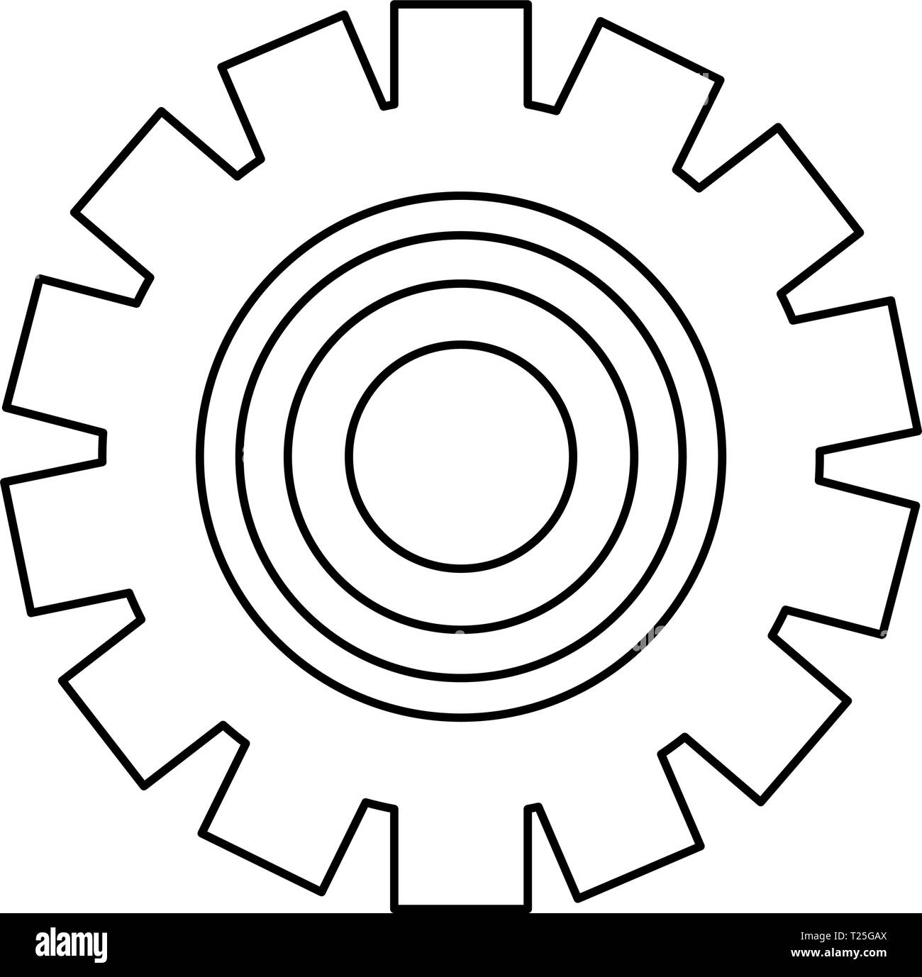 gear wheel icon on white background vector illustration Stock Vector ...