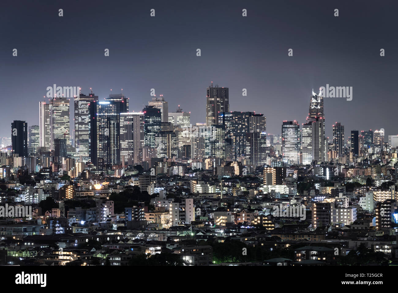 Tokyo Skyline at Night Stock Photo - Alamy