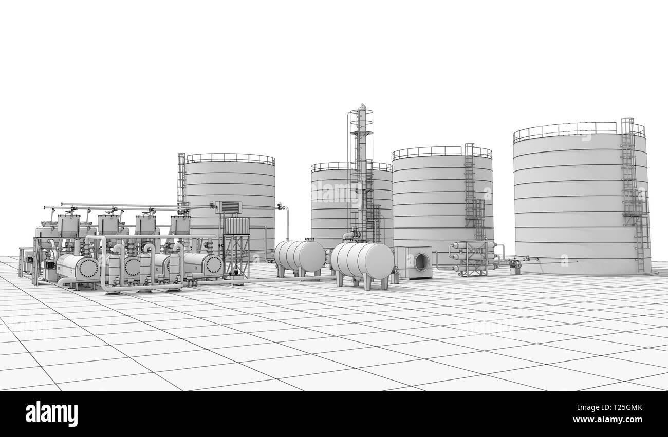 Oil processing waste Black and White Stock Photos & Images - Alamy