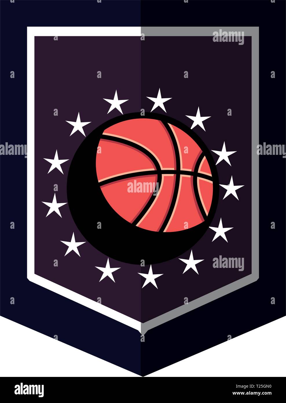 basketball sport ball emblem badge background vector illustration Stock ...