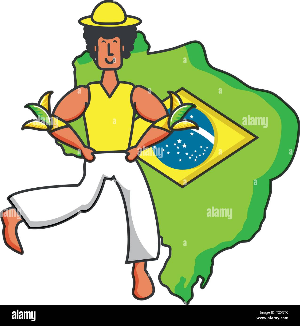 Brazil man map Stock Vector Images - Alamy