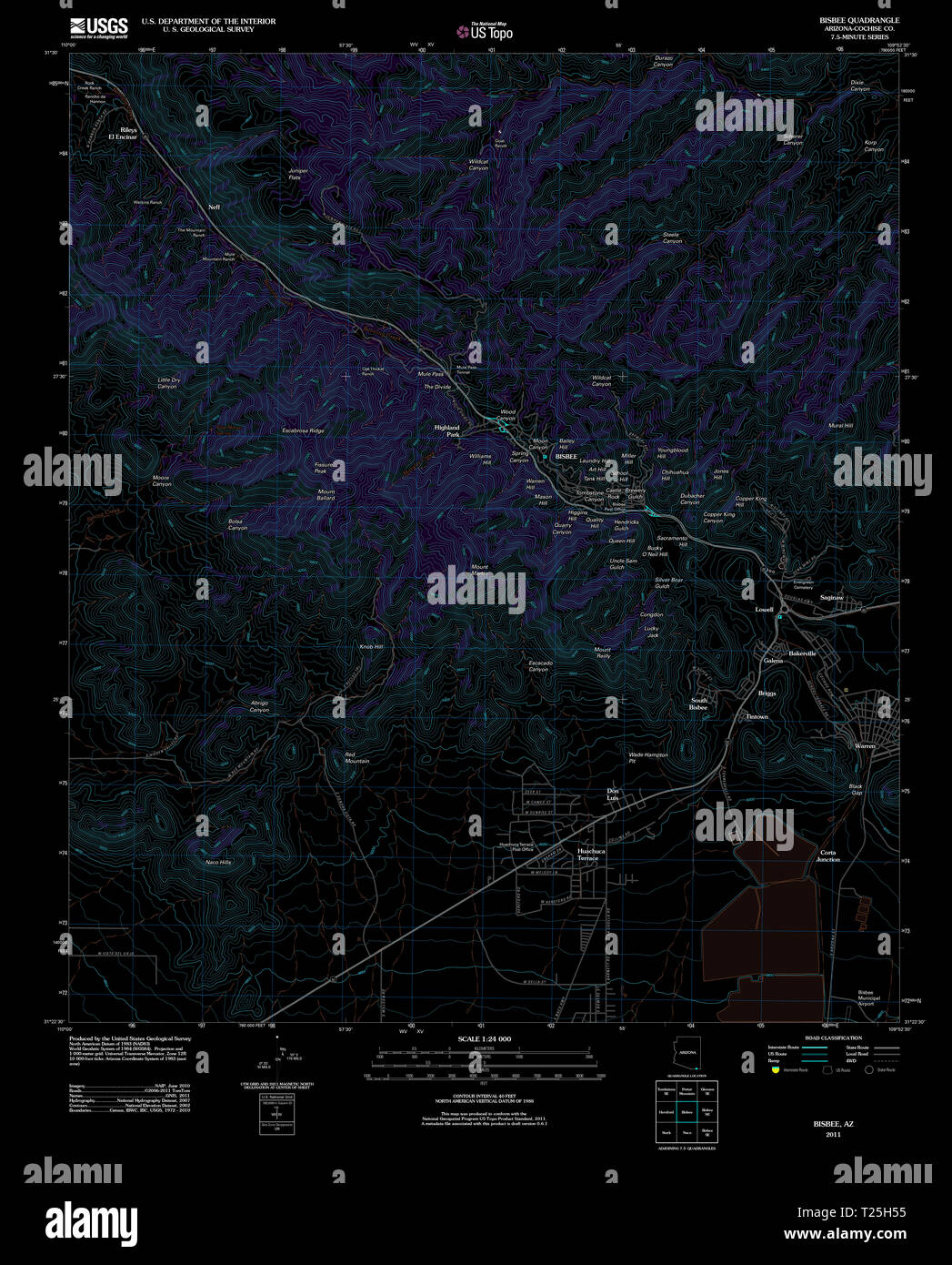 Map of bisbee hi-res stock photography and images - Alamy