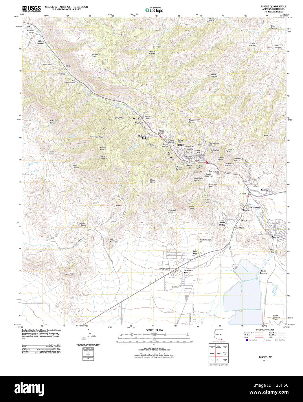 Map of bisbee hi-res stock photography and images - Alamy