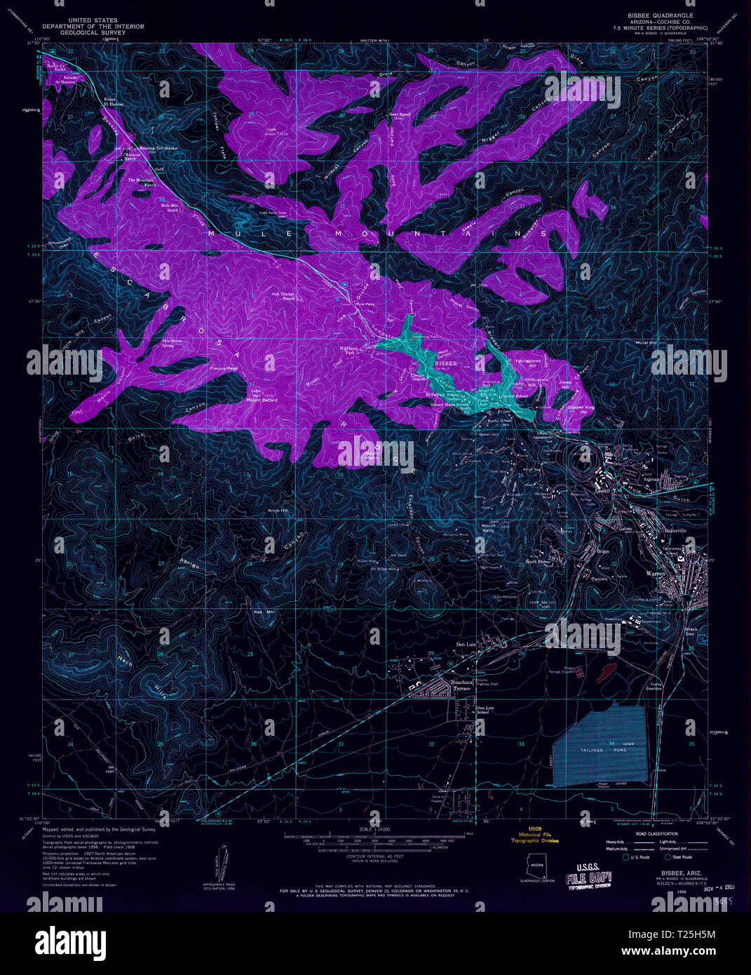Map of bisbee hi-res stock photography and images - Alamy
