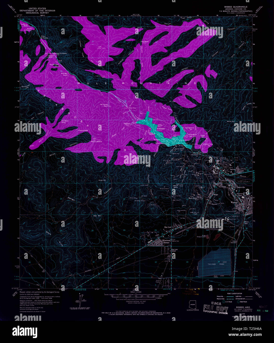 Map of bisbee hi-res stock photography and images - Alamy