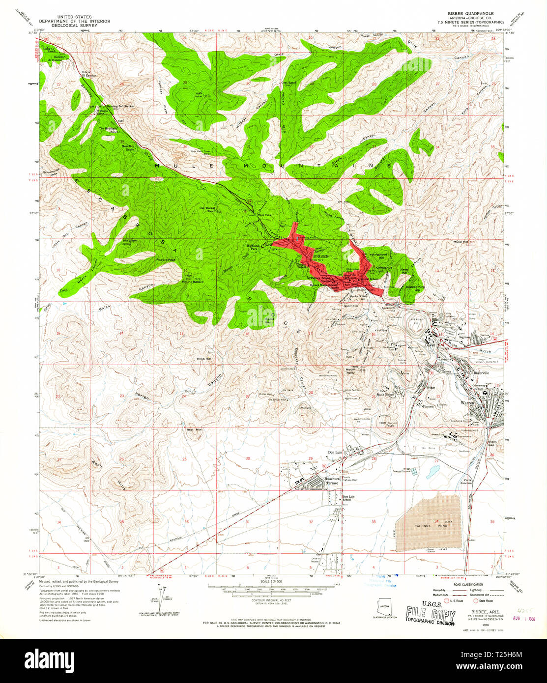 Map of bisbee hi-res stock photography and images - Alamy