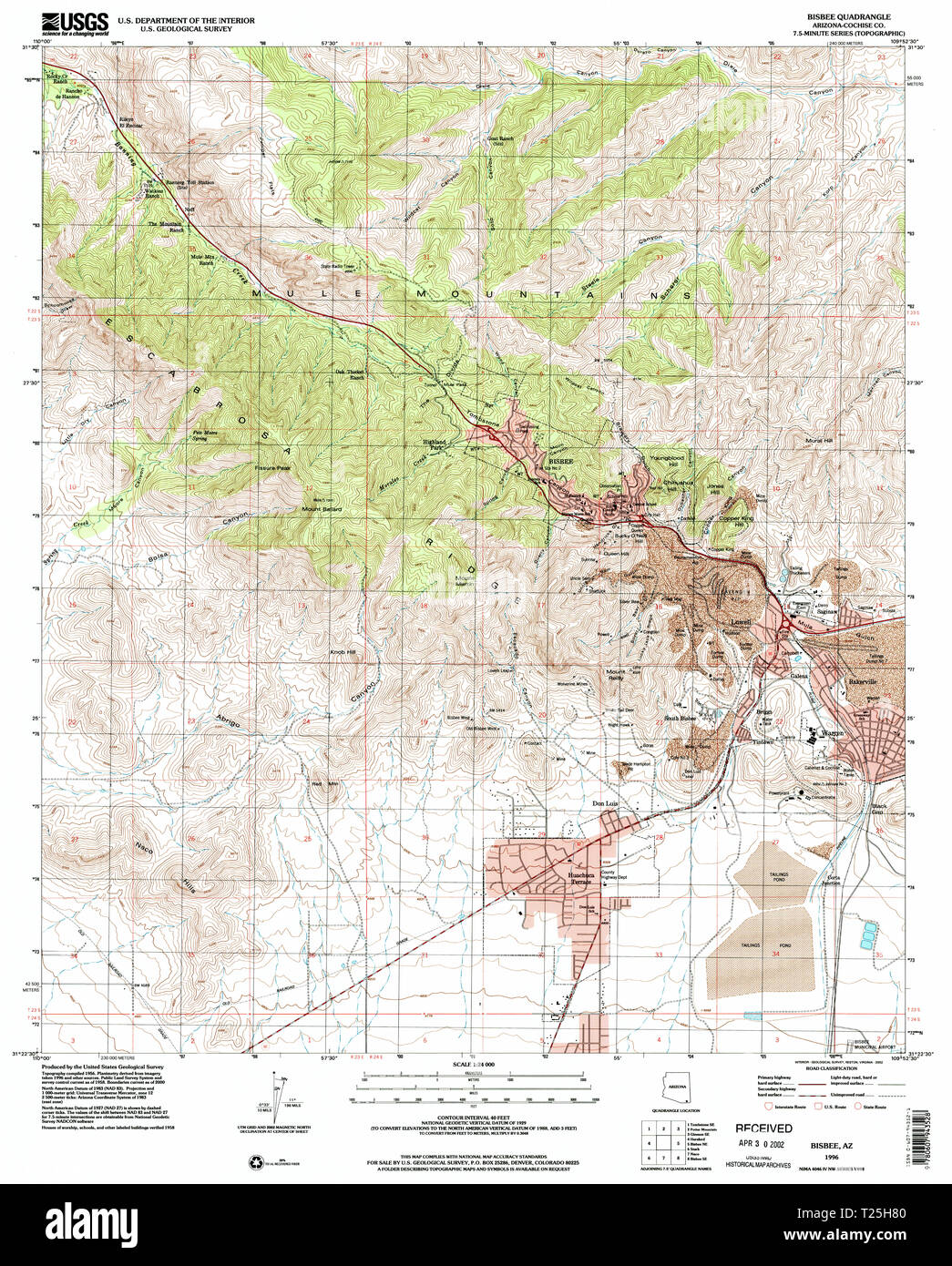 Map of bisbee hi-res stock photography and images - Alamy