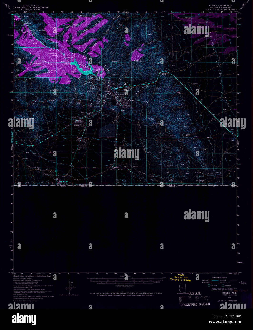 Map of bisbee hi-res stock photography and images - Alamy