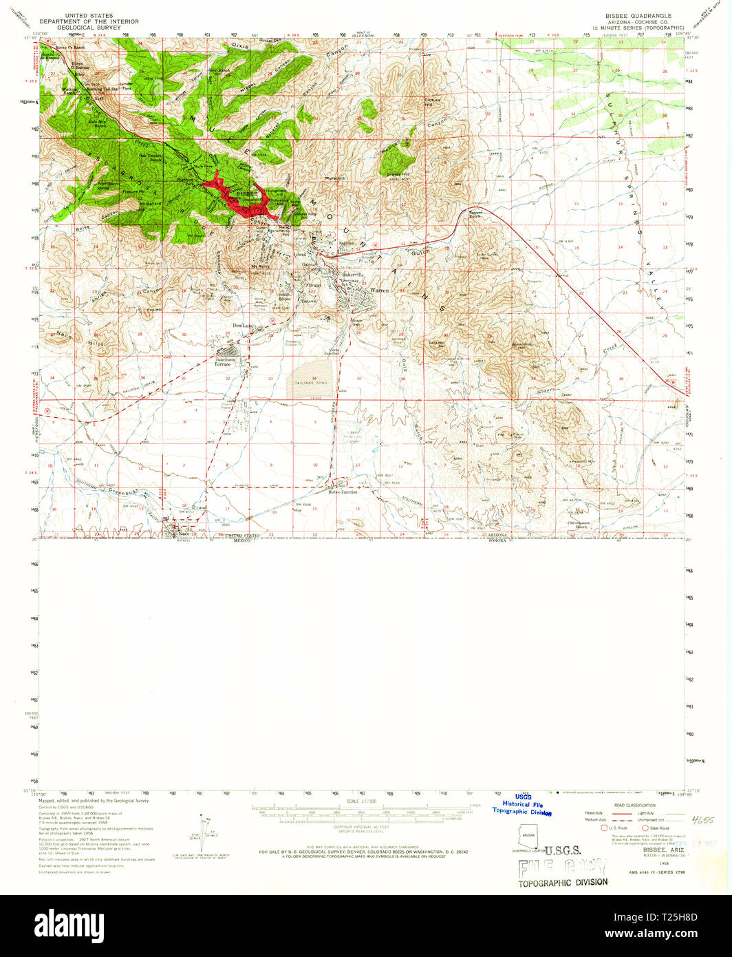 Map of bisbee hi-res stock photography and images - Alamy