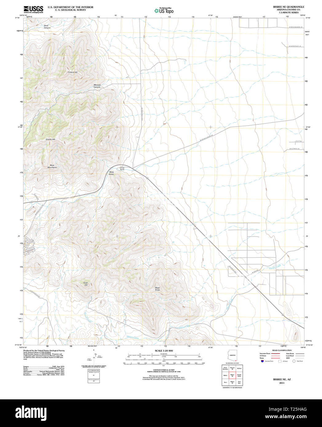 Map of bisbee hi-res stock photography and images - Alamy