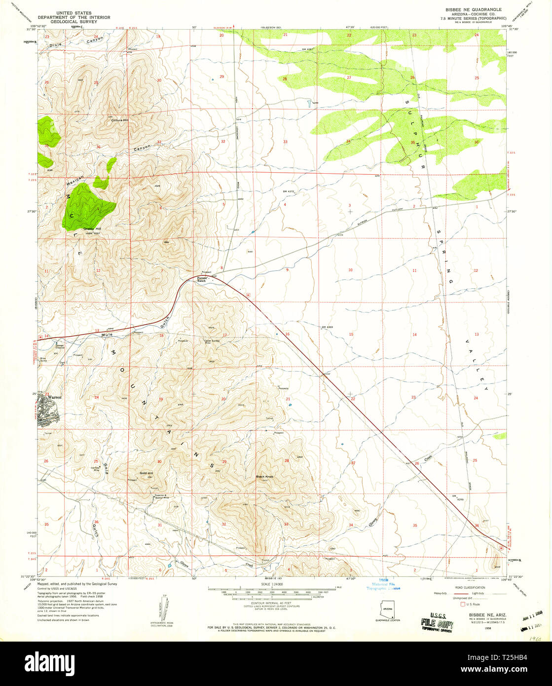 Map of bisbee hi-res stock photography and images - Alamy
